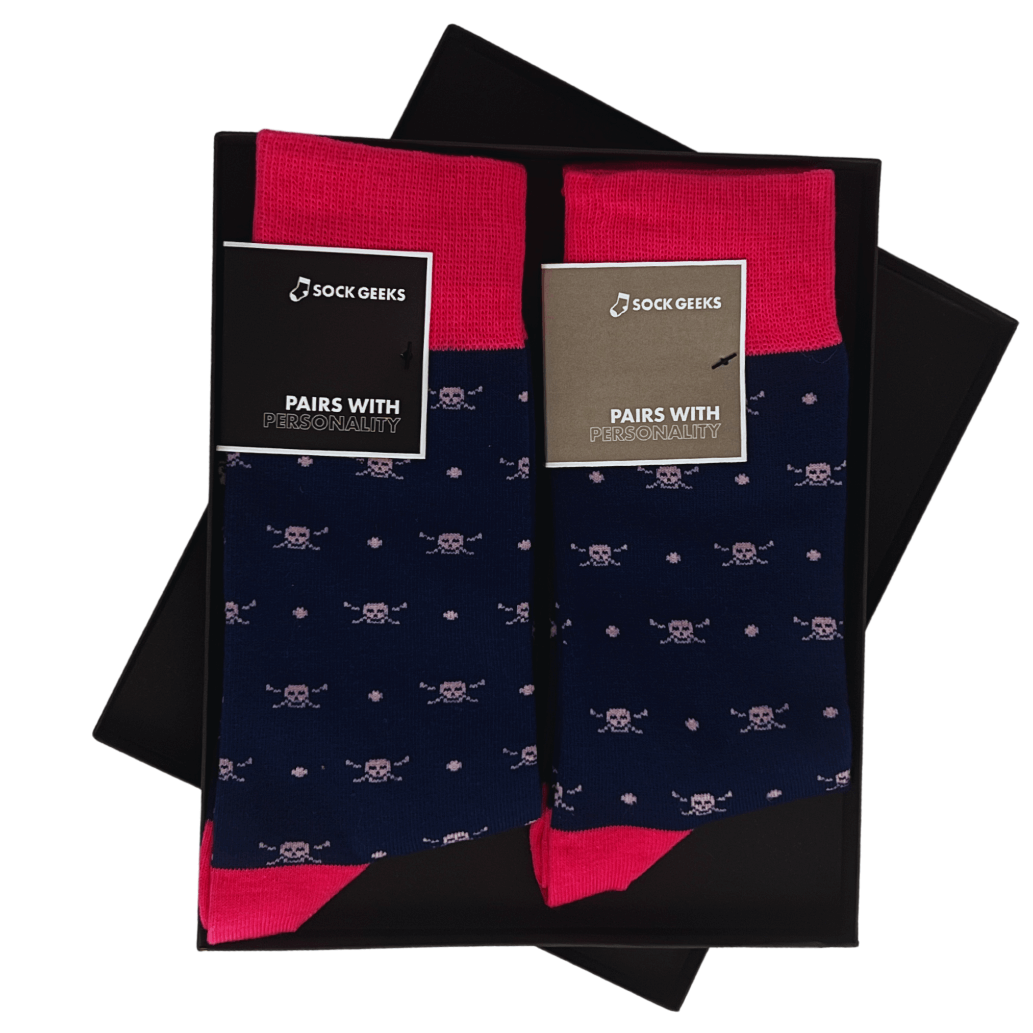 Pink Skull and Crossbones socks | Gift box | Halloween socks – Sock Geeks