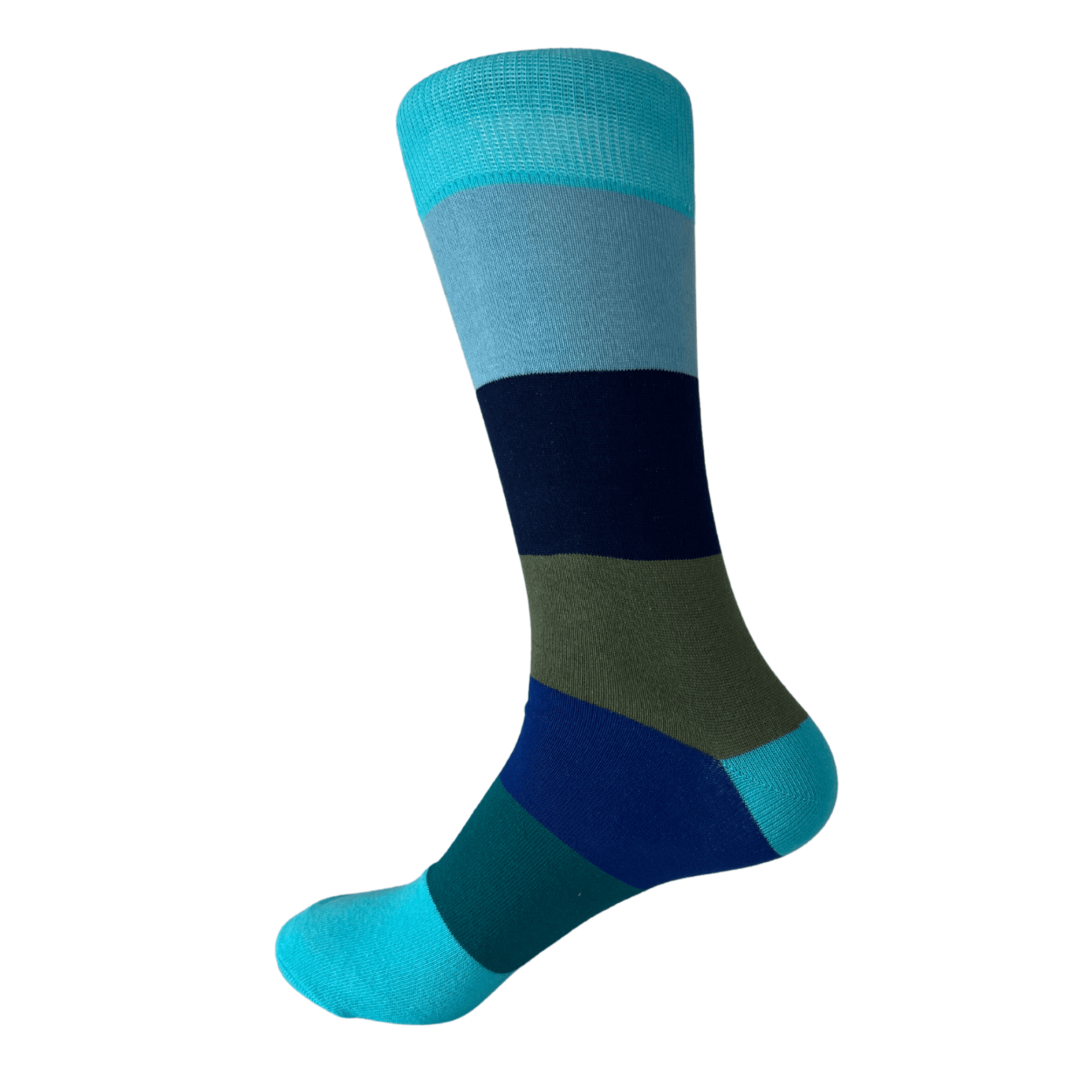 Blue gradient socks | aqua and navy stripes | sock geeks – Sock Geeks