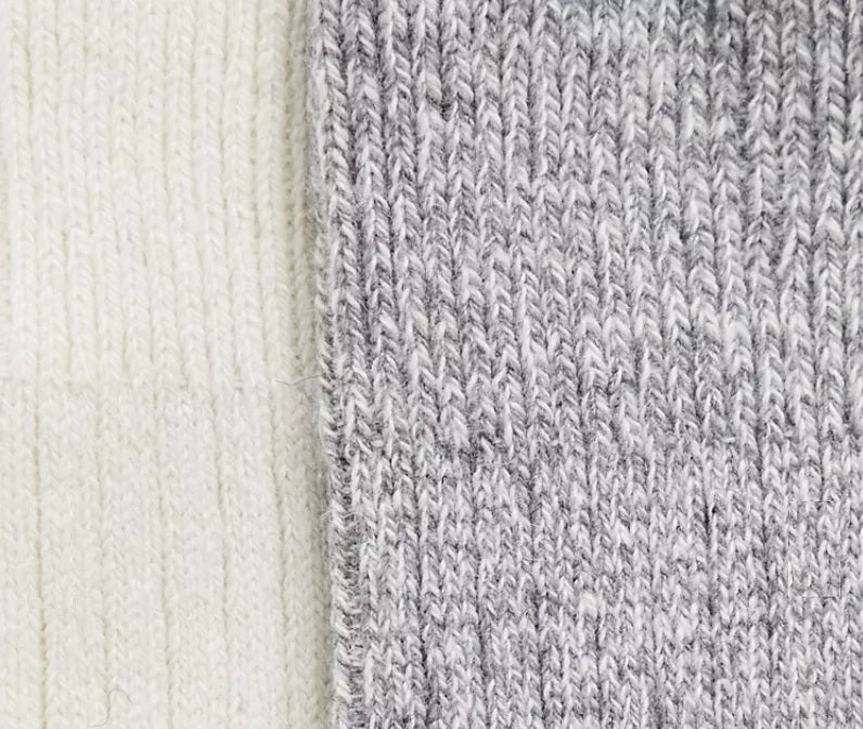 GIFT BOX 2 PACK WOOL BOOT SOCKS IN CREAM & LIGHT GREY – Sock Geeks